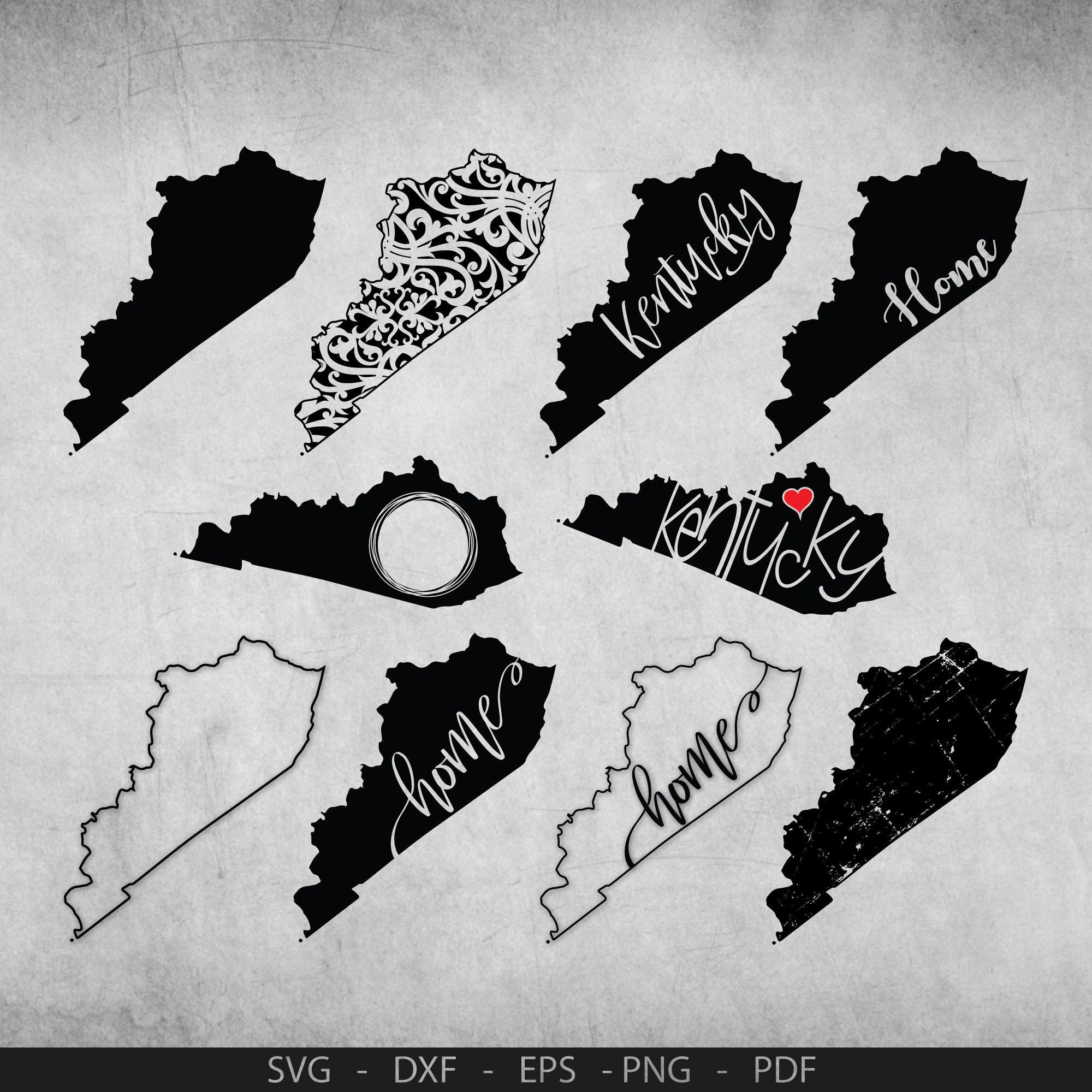 Kentucky State SVG Bundle Kentucky SVG Bundle Distressed - Etsy Ireland