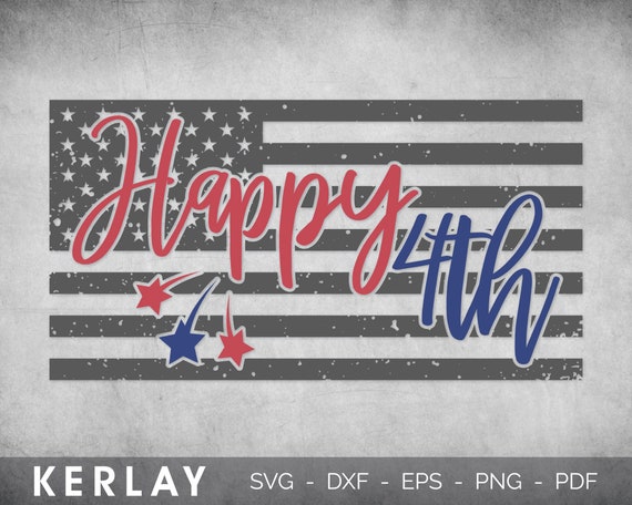 Happy 4th SVG Instant Download Commercial Use Printable - Etsy