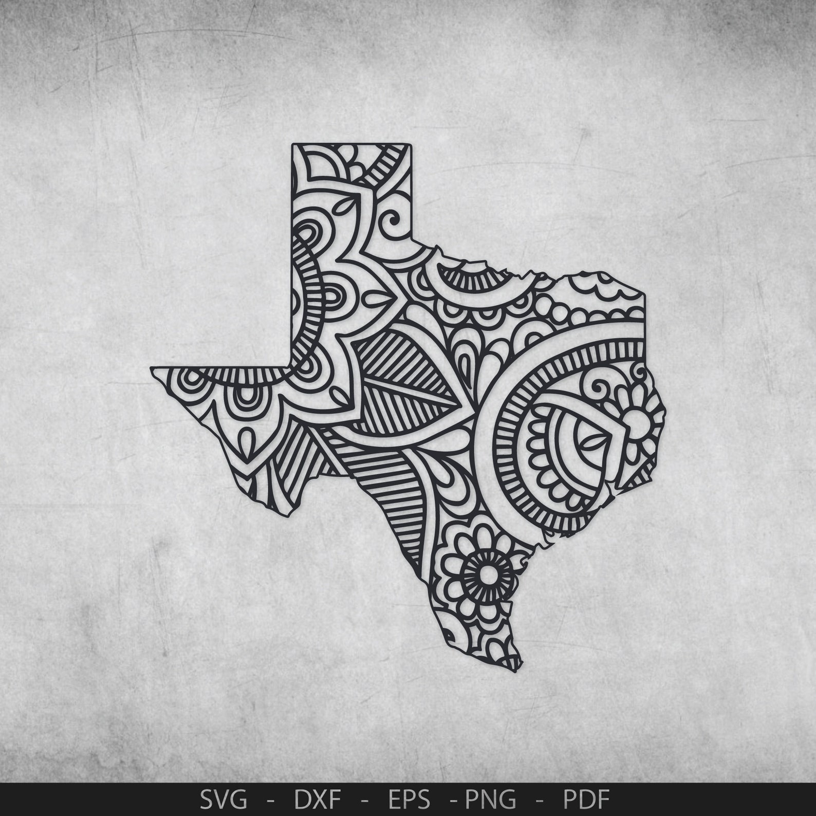 Texas Zentangle SVG Texas SVG Texas State SVG Zentangle - Etsy