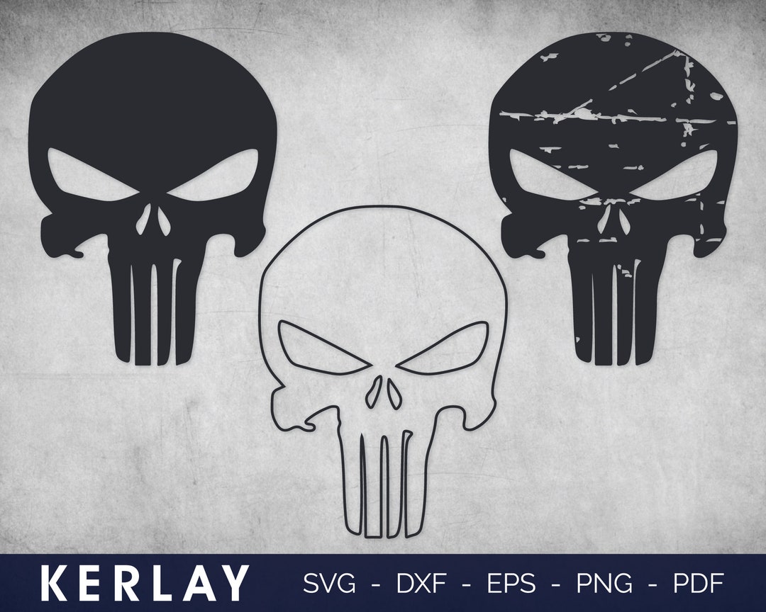 Punisher Skull SVG Instant Download Commercial Use - Etsy Canada