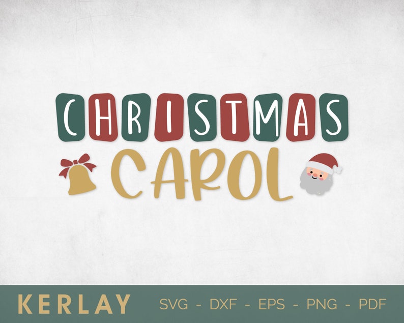 Christmas Carol SVG Instant Download Commercial Use | Etsy
