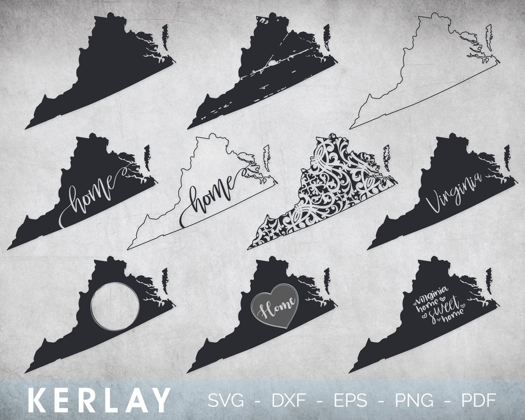 Virginia SVG Bundle Instant Download Commercial Use Printable Vector ...