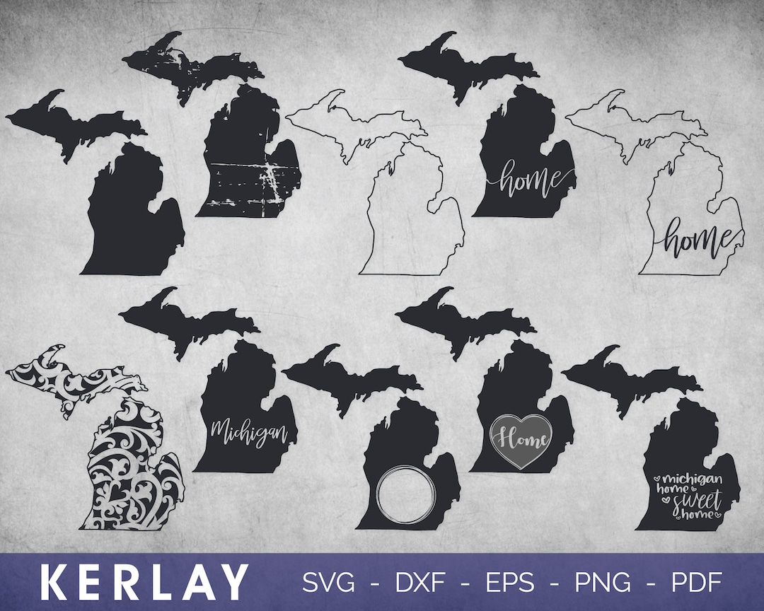 Michigan State SVG Bundle Instant Download Commercial Use Printable ...