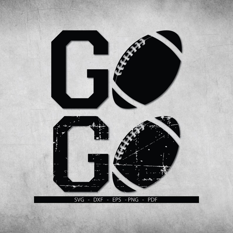 Go Football SVG Football SVG Go Svg Sports Svg Distressed - Etsy