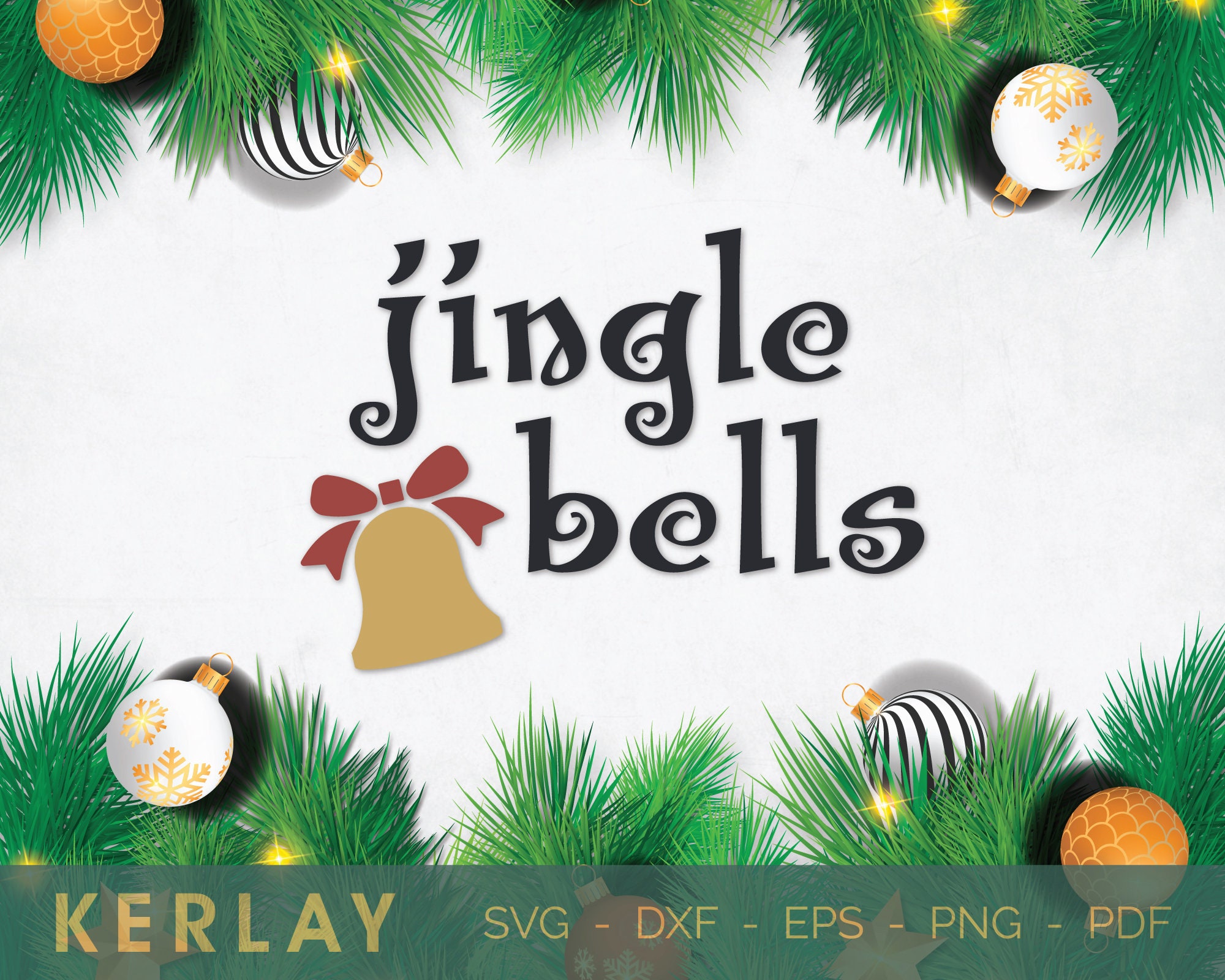 Jingle Bells SVG Instant Download Commercial Use | Etsy