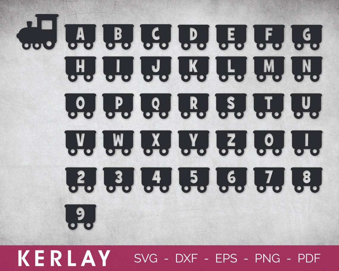 Train Font SVG Instant Download Commercial Use Printable - Etsy