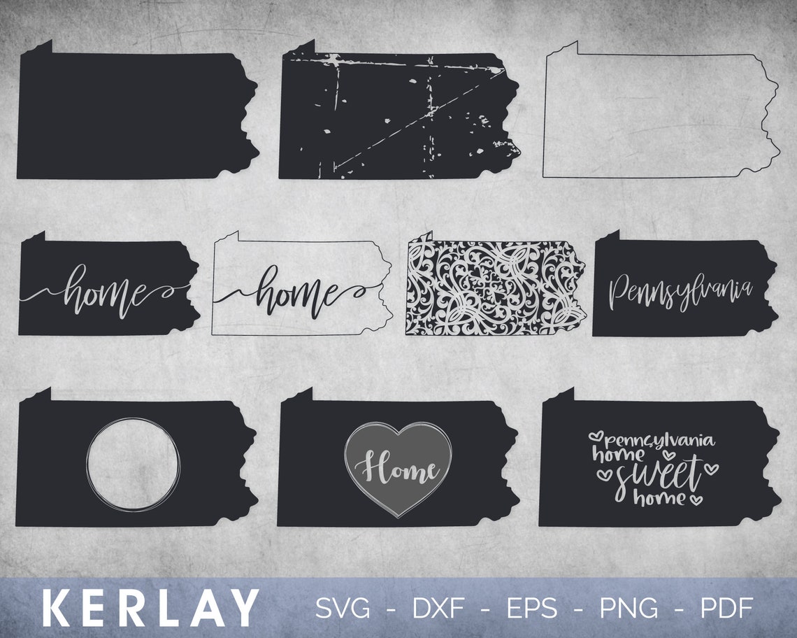 Pennsylvania State SVG Bundle Instant Download Commercial - Etsy