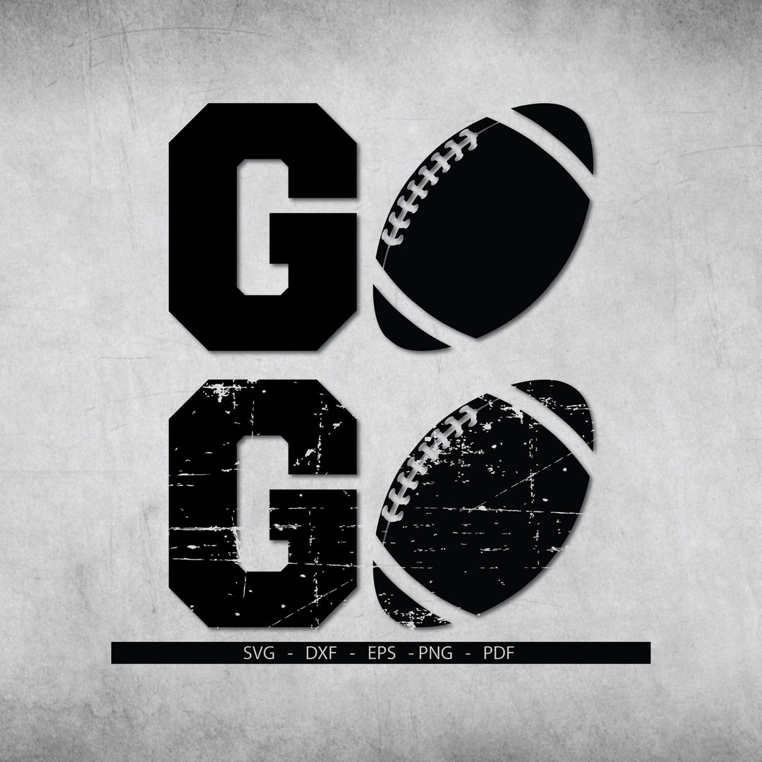 Go Football SVG, Distressed Football SVG, Football Svg, Go Svg, Sports ...