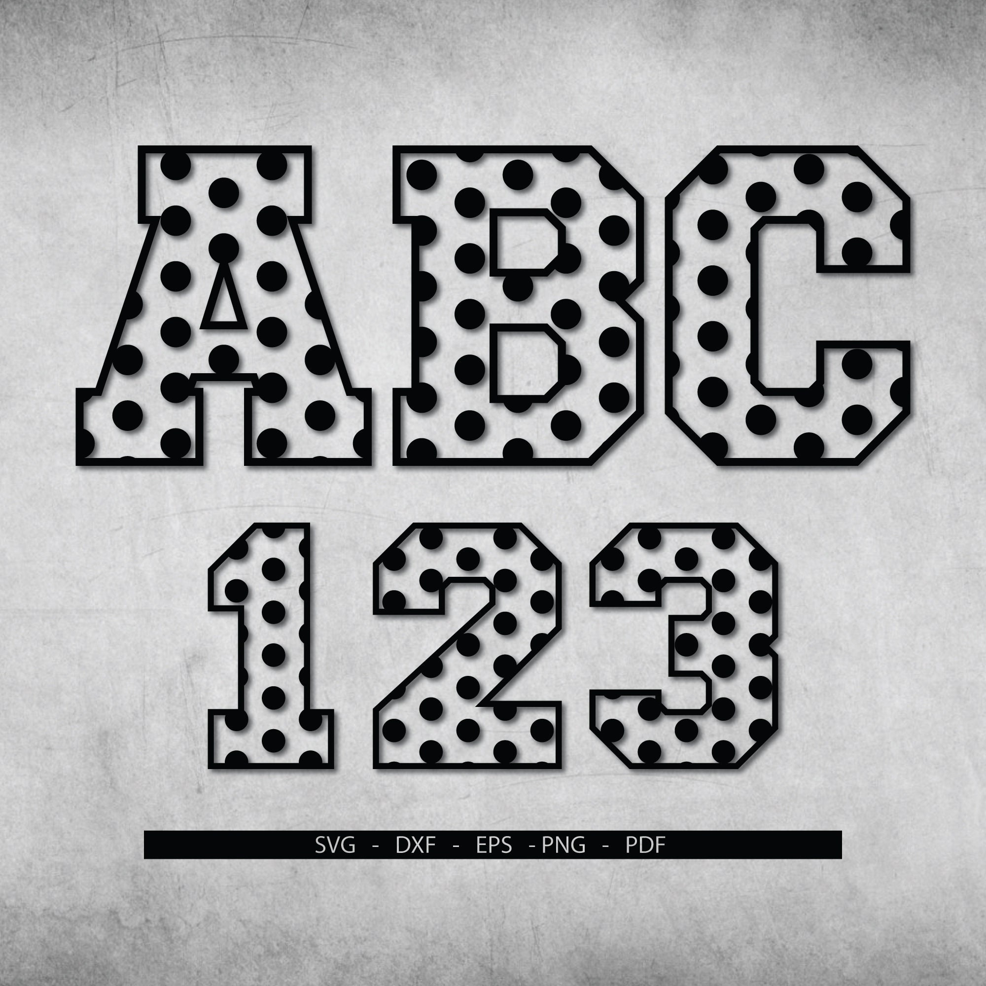 Monogram With Dots - Etsy