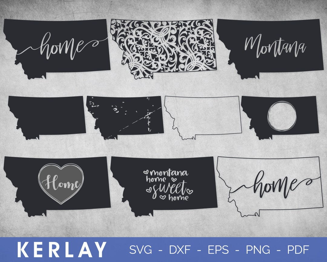 Montana State SVG Bundle Instant Download Commercial Use Printable ...