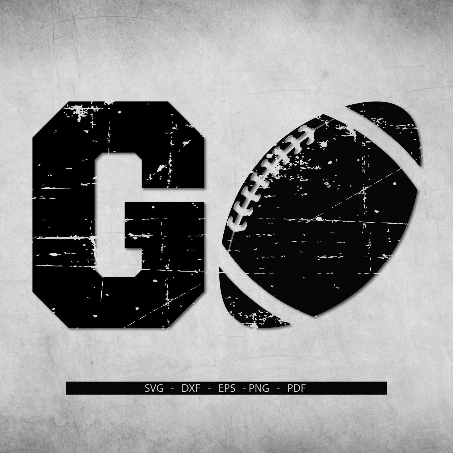 Go Football SVG Distressed Football SVG Football Svg Go - Etsy