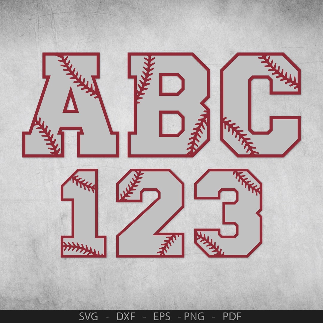 Baseball Font SVG, Baseball Alphabet, Softball Font, Baseball Letter ...