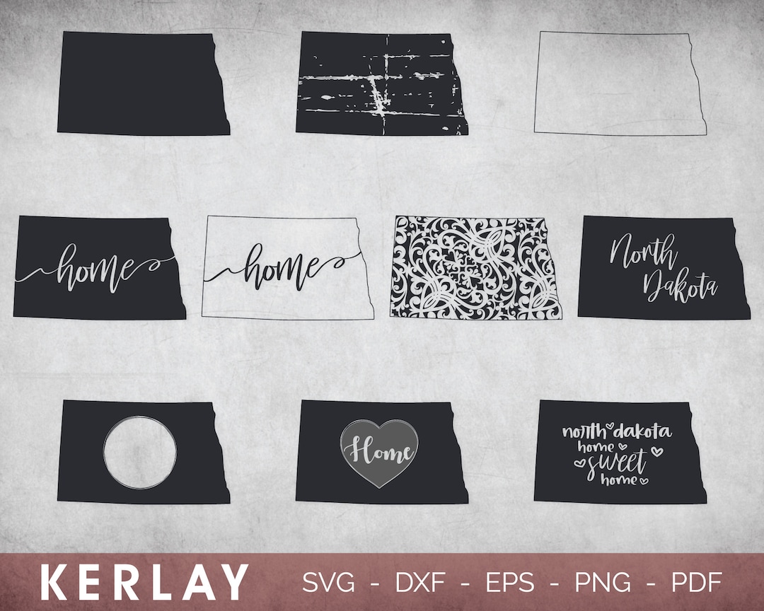 North Dakota SVG Bundle Instant Download Commercial Use Printable ...