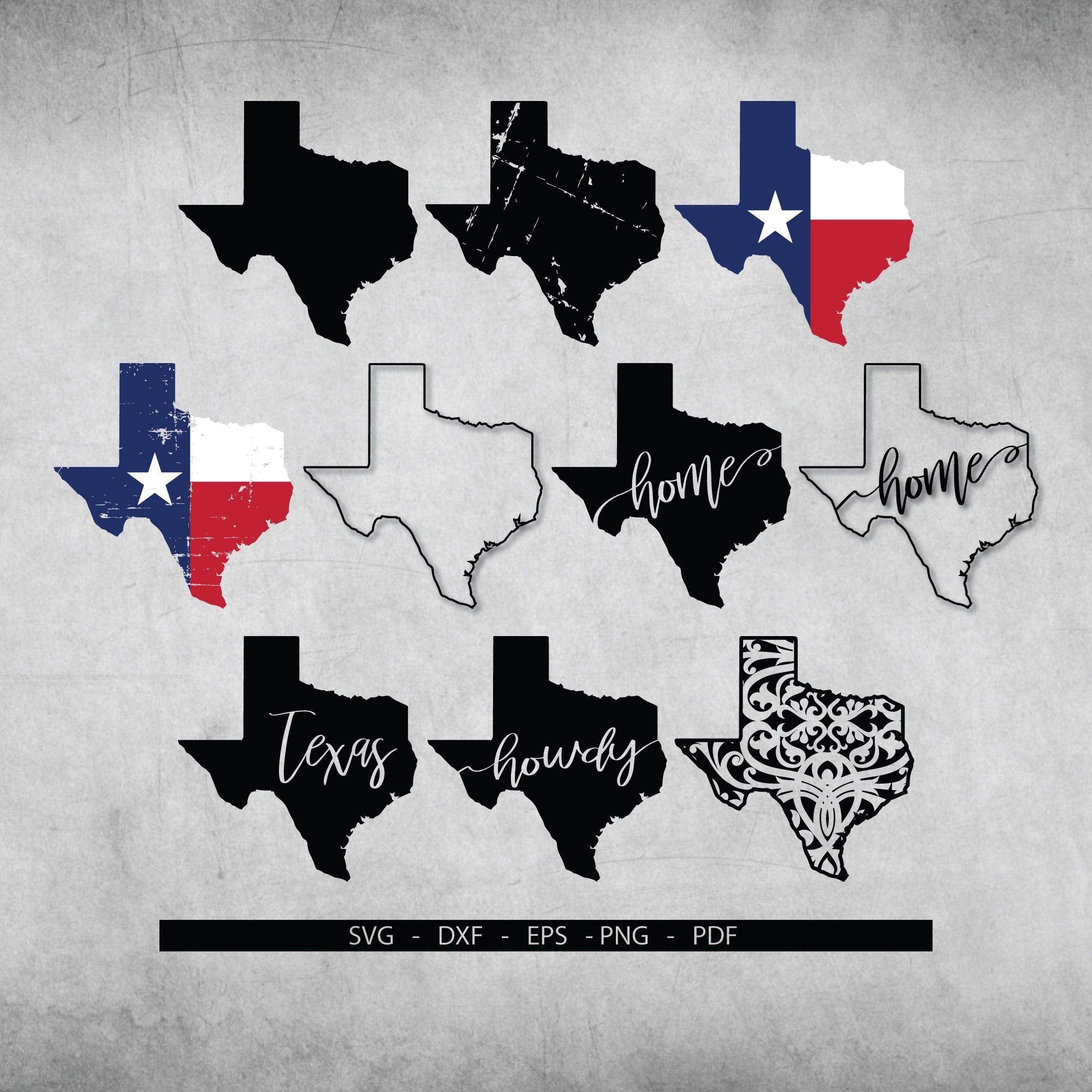 Texas State SVG Bundle Texas SVG Bundle Distressed Texas - Etsy Canada
