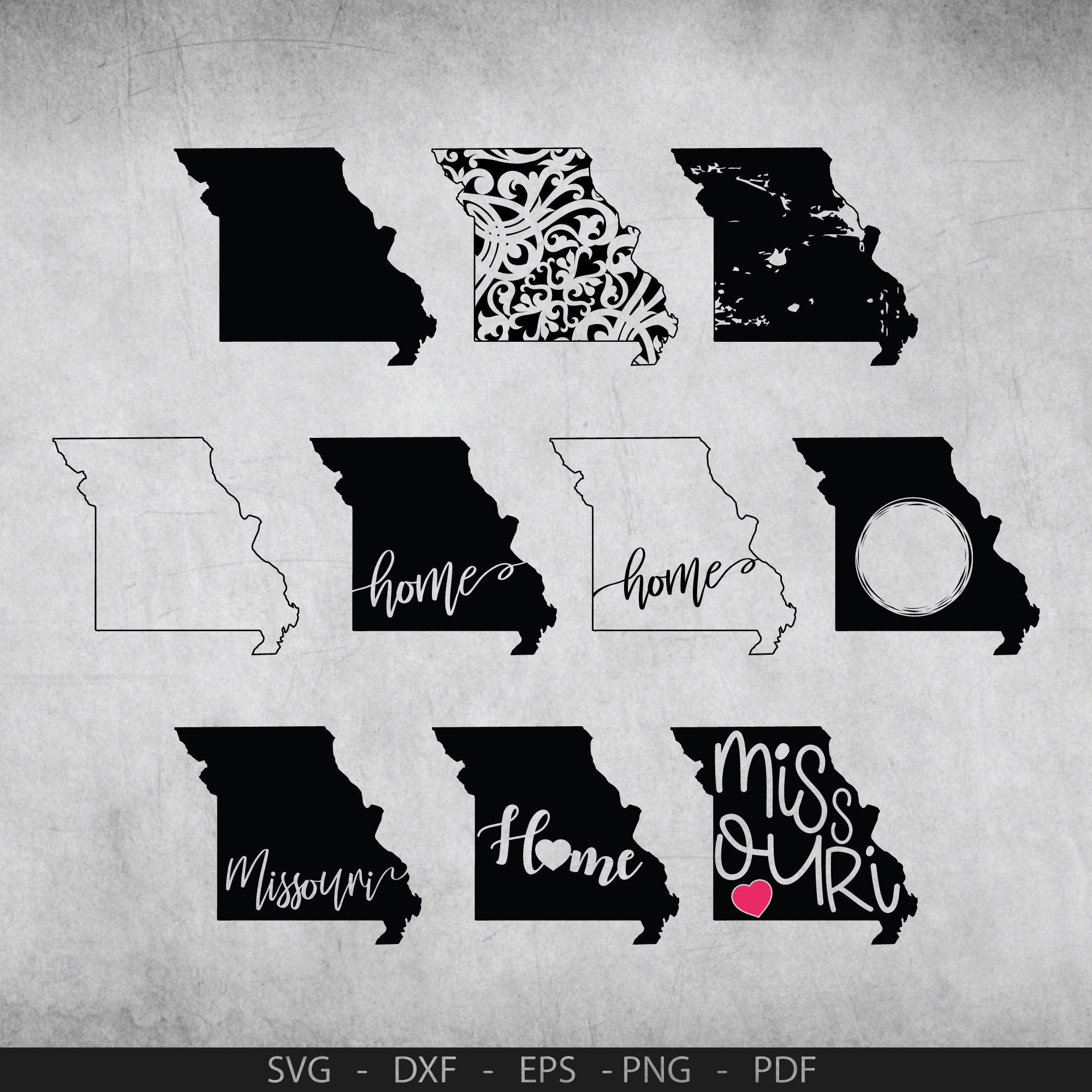 Missouri State SVG Bundle Missouri SVG Bundle Distressed | Etsy