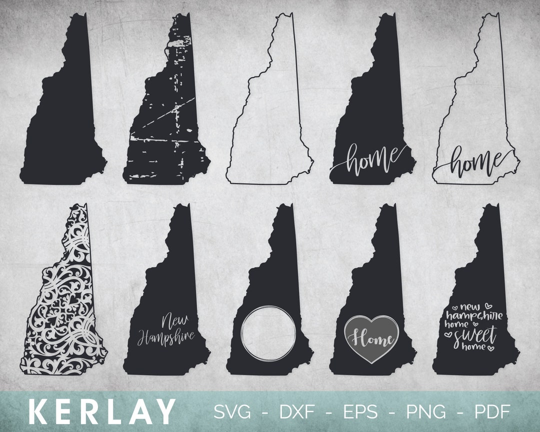 New Hampshire State SVG Bundle Instant Download Commercial Use ...