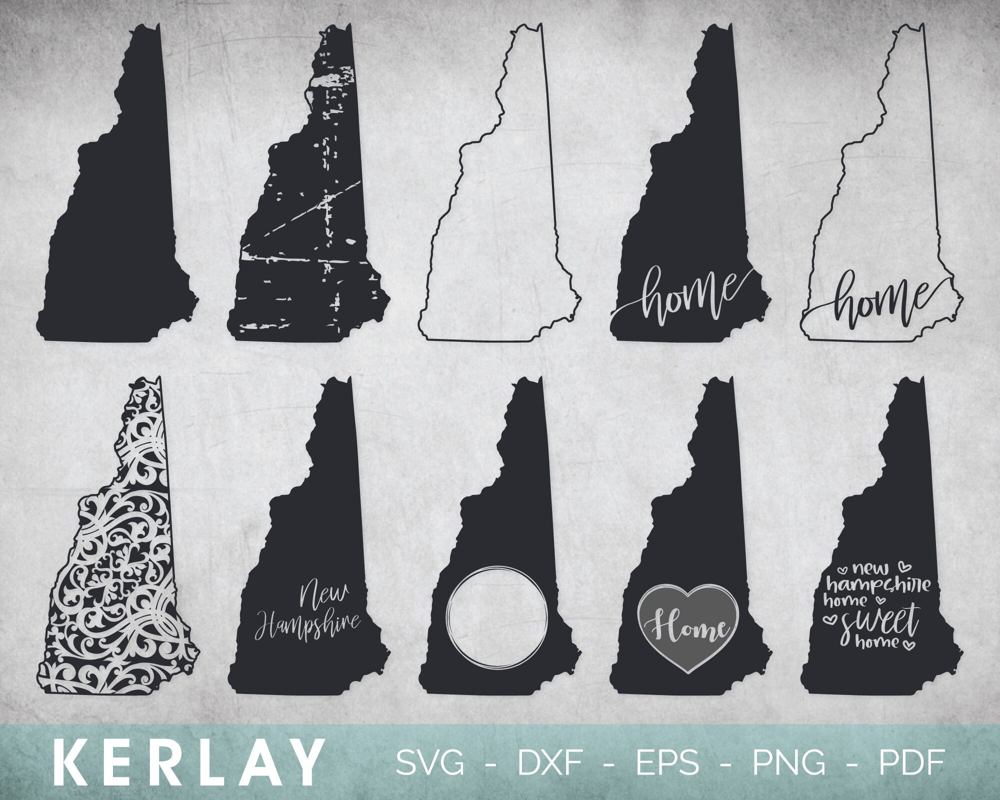 New Hampshire State SVG Bundle Instant Download Commercial - Etsy UK