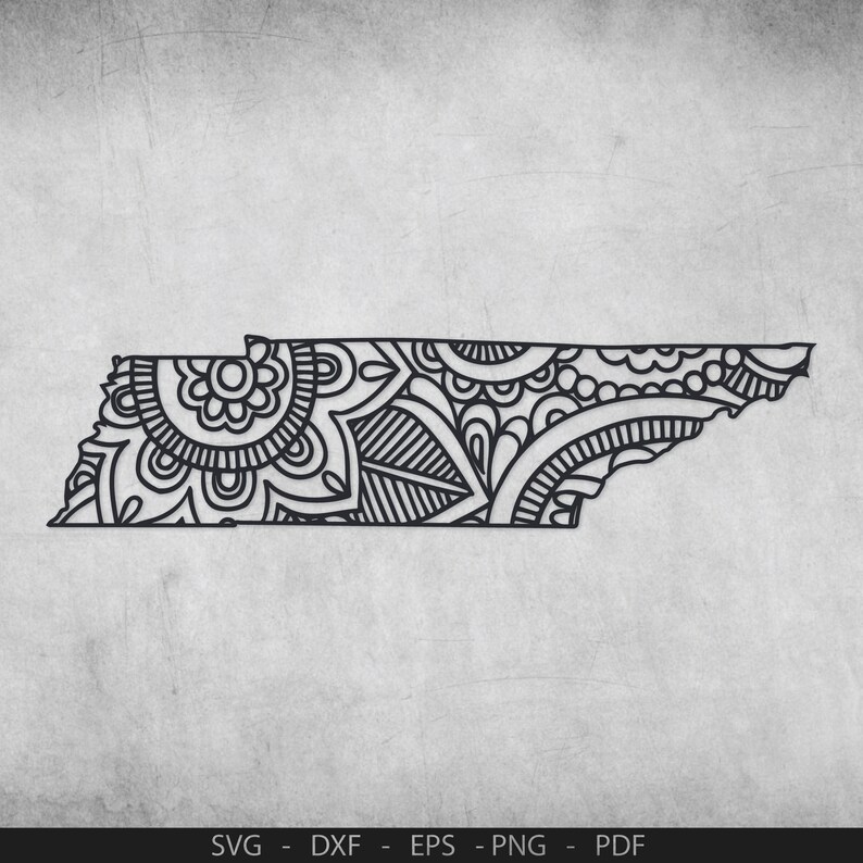 Tennessee Zentangle SVG Tennessee SVG tennessee state SVG | Etsy