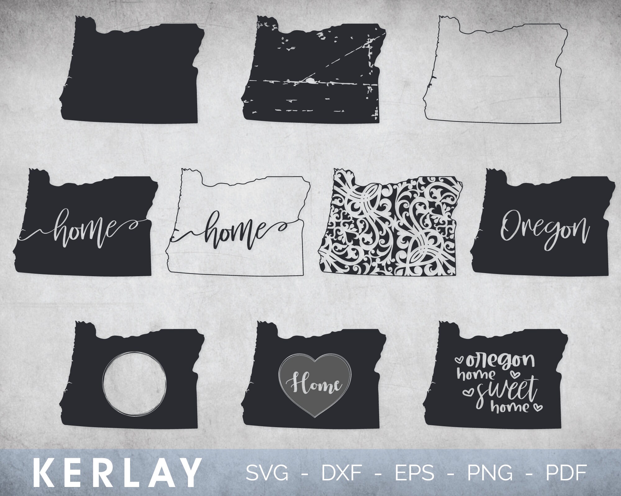 Oregon State SVG Bundle Instant Download Commercial Use | Etsy