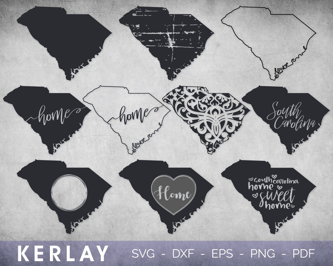 South Carolina State SVG Bundle Instant Download - Etsy