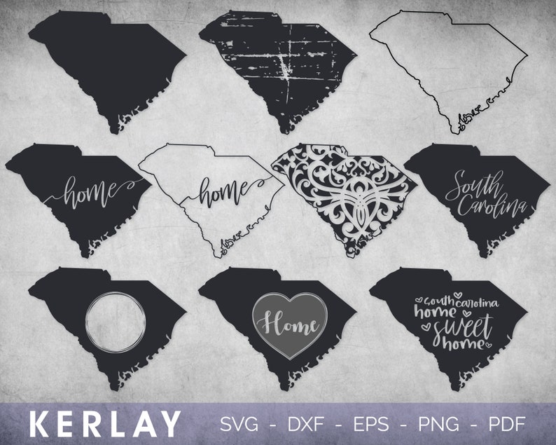 South Carolina State SVG Bundle Instant Download | Etsy