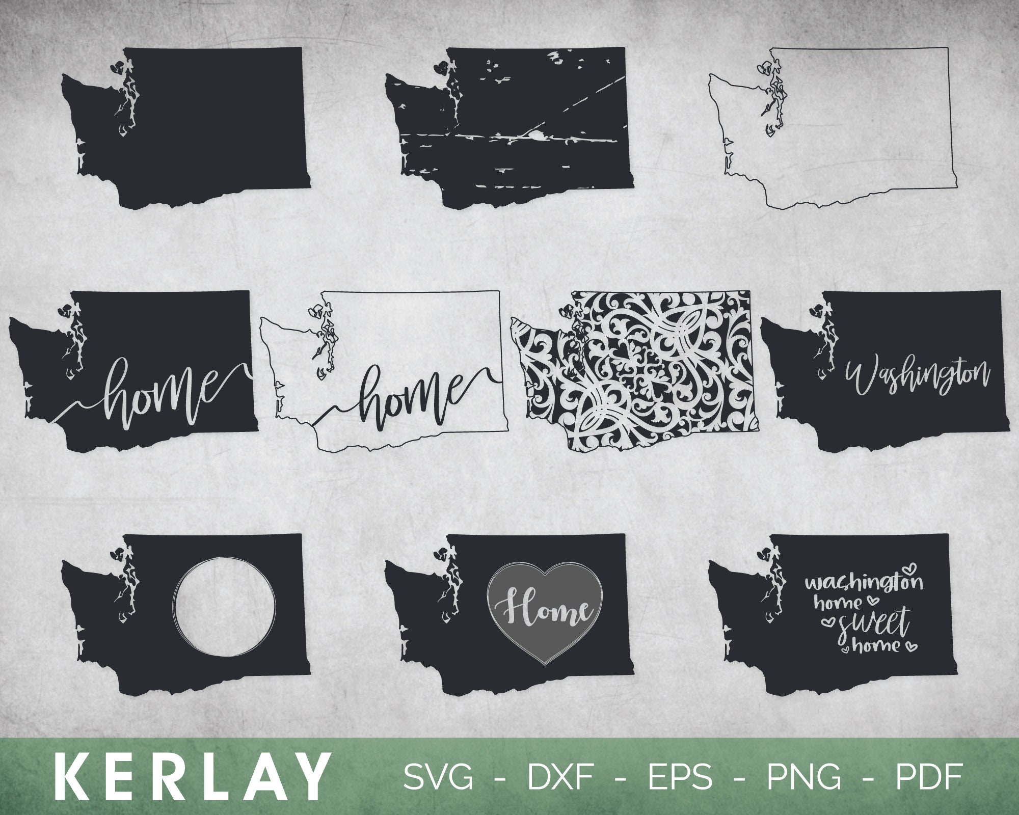 Washington SVG Bundle Instant Download Commercial Use | Etsy