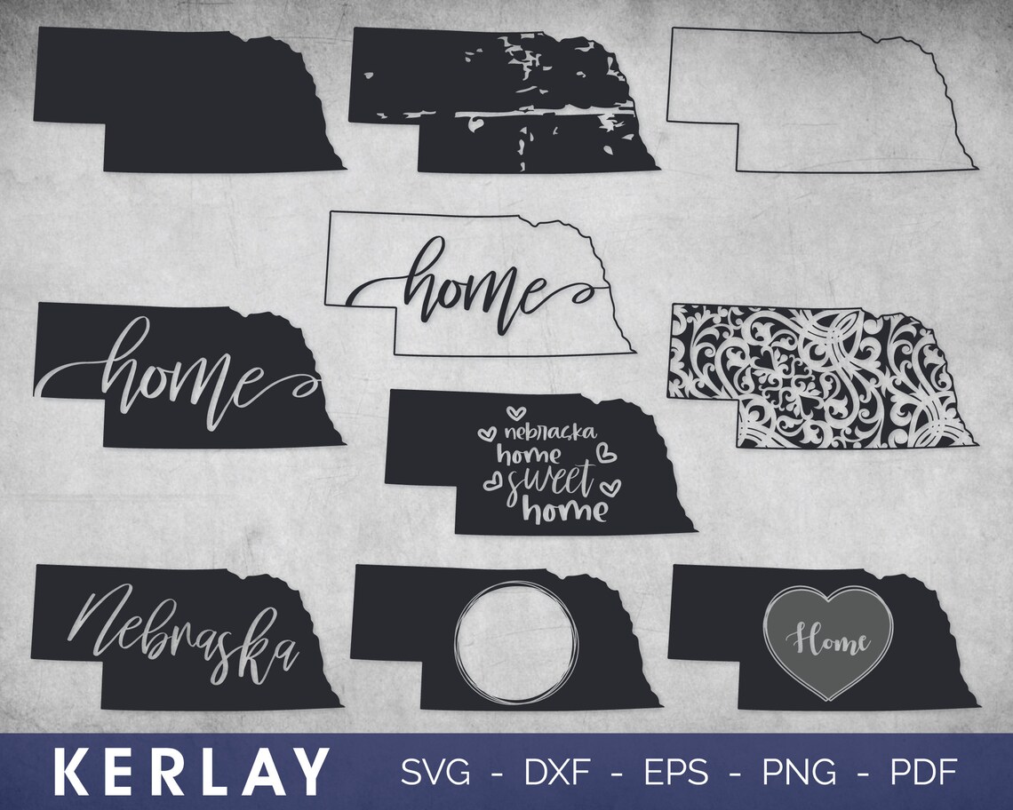 Nebraska State SVG Bundle Nebraska SVG Bundle Distressed - Etsy