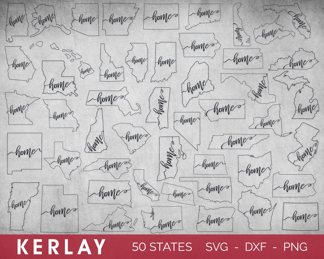 USA States SVG Bundle, States Svg Bundle, 50 States Svg Bundle, All 50 ...