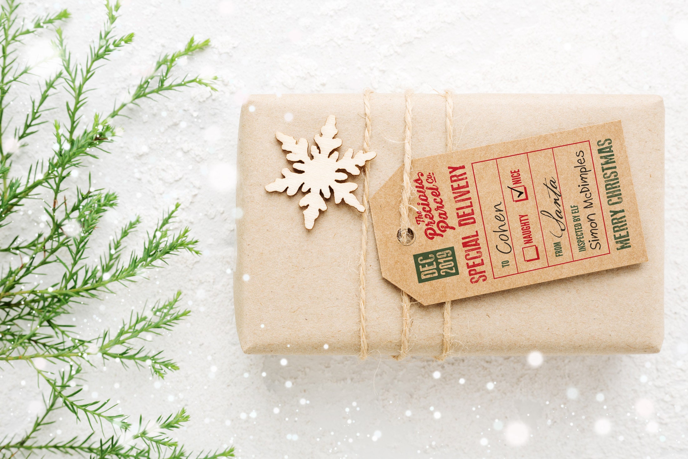 Personalized Gift Tags and Gift Wrap Decals - Digital Christmas ...