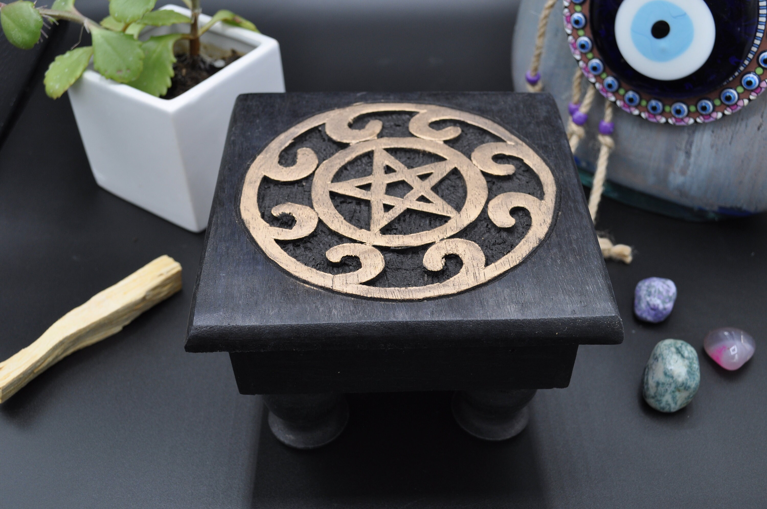 Pentagram Altar Table-wooden Pentagram Altar Table-wiccan - Etsy