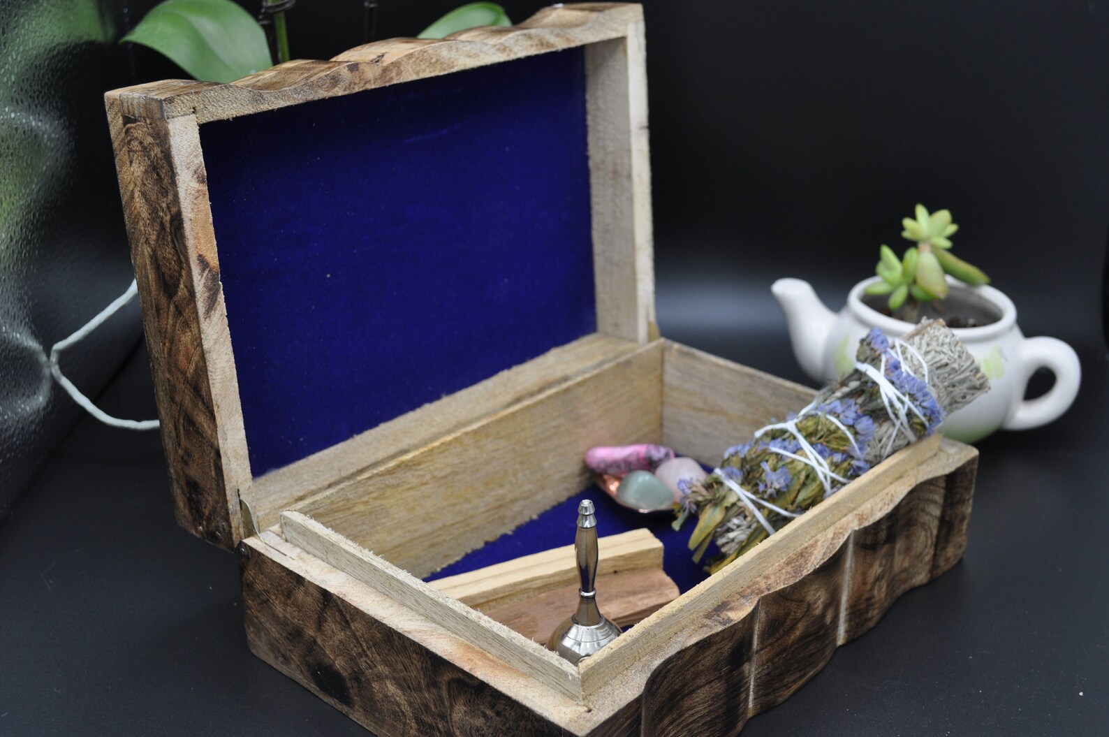 Wood Box-triple Moon Wooden Box-keepsake Storage-jewelry - Etsy