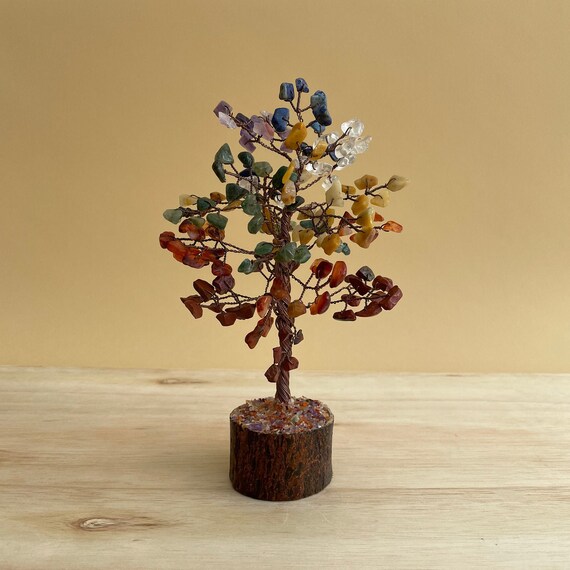 Seven Chakra Gemstone Tree-tree of Life-crystal Tree-feng Shui - Etsy