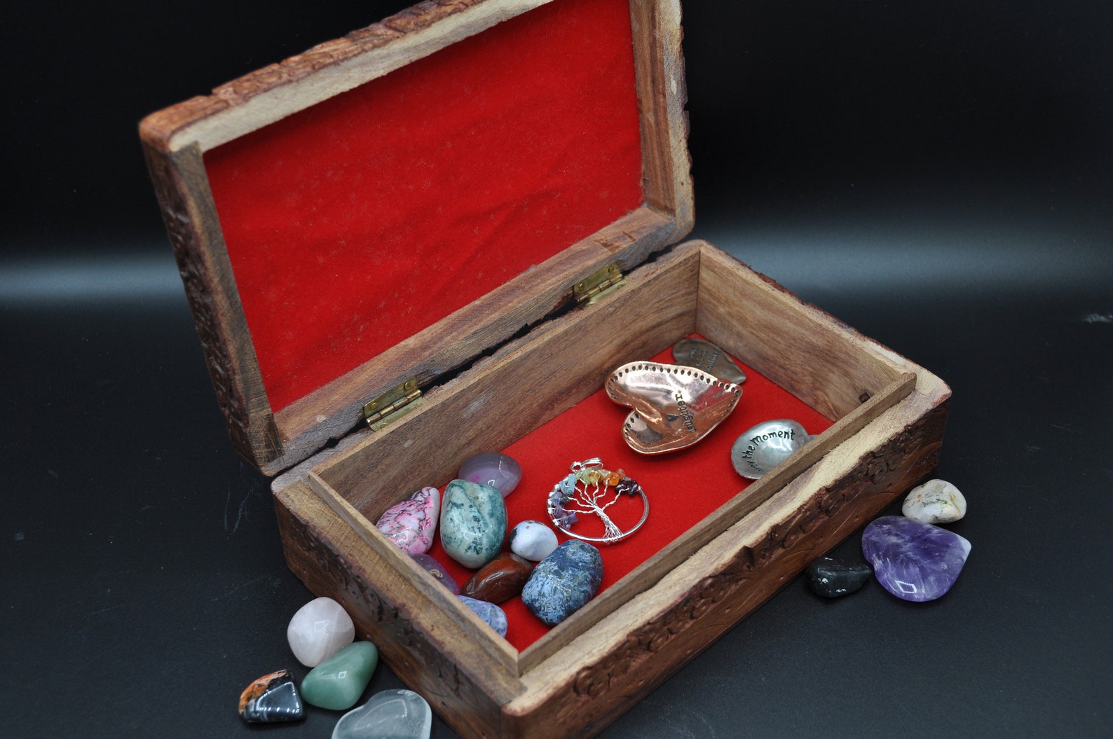 Tree of Life Wooden Box-hand Carved Wood Box-keepsake - Etsy