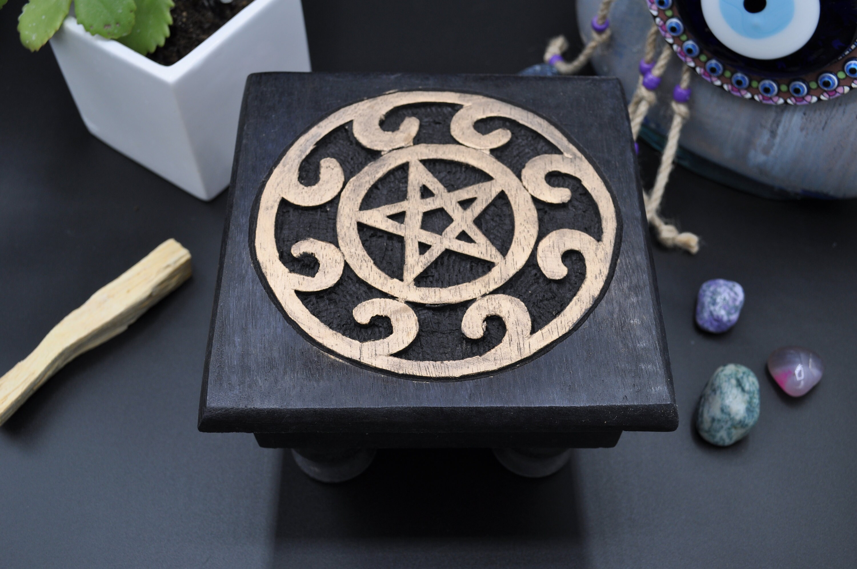Pentagram Altar Table-Wooden Pentagram Altar Table-Wiccan | Etsy