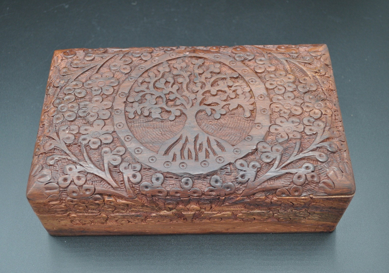 Tree of Life Wooden Box-hand Carved Wood Box-keepsake - Etsy