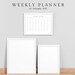 Weekly Planner, A3 Printable, Productivity, Minimalist, Clean, Elegant ...