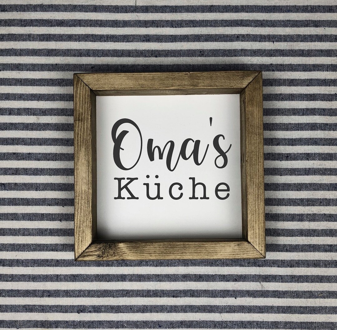 German Farmhouse Kitchen Sign for Oma's Küche Wall Decor Germany Home ...
