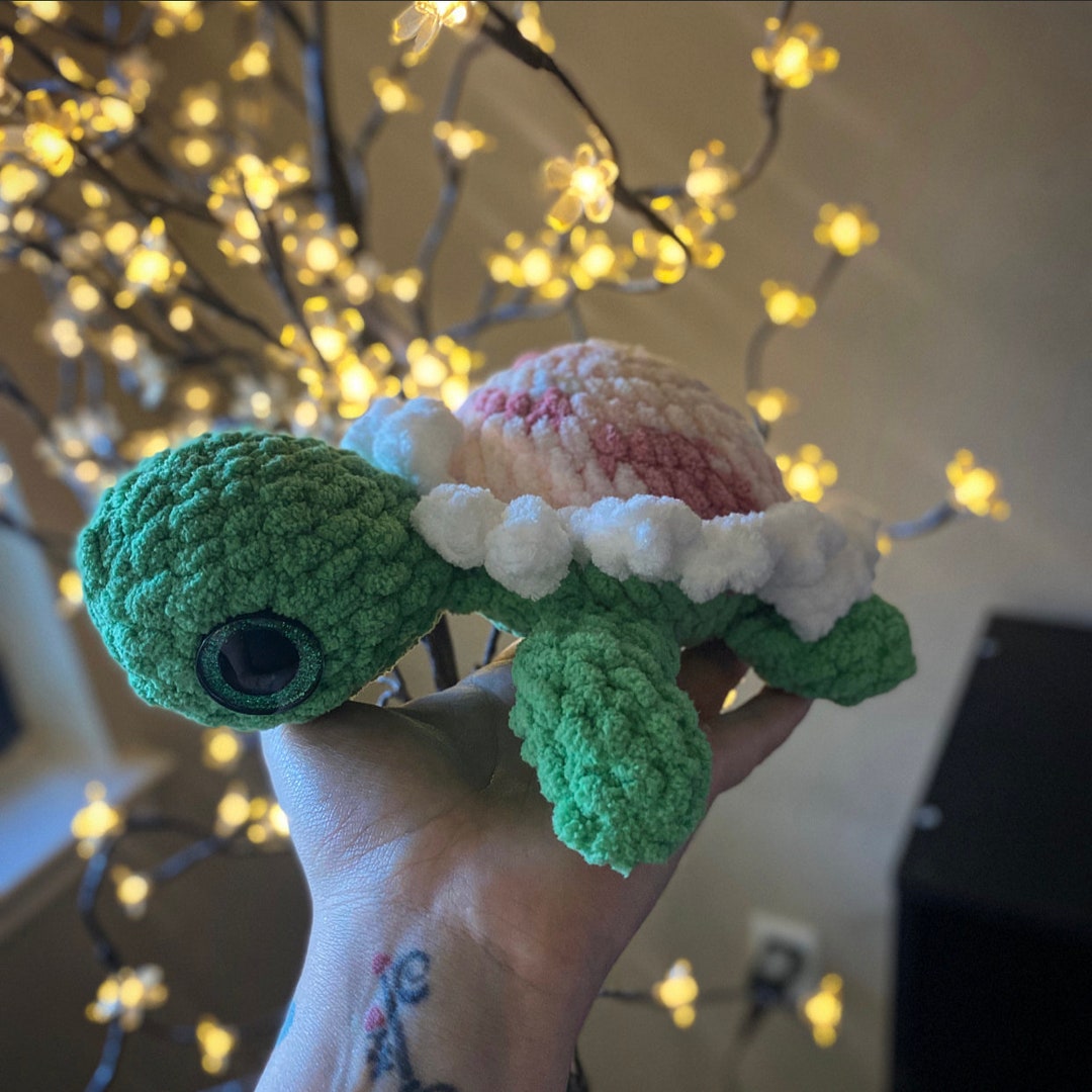 Pink Flower Turtle | Crochet Plush | Stuffed Animal | Plush | Amigurumi ...