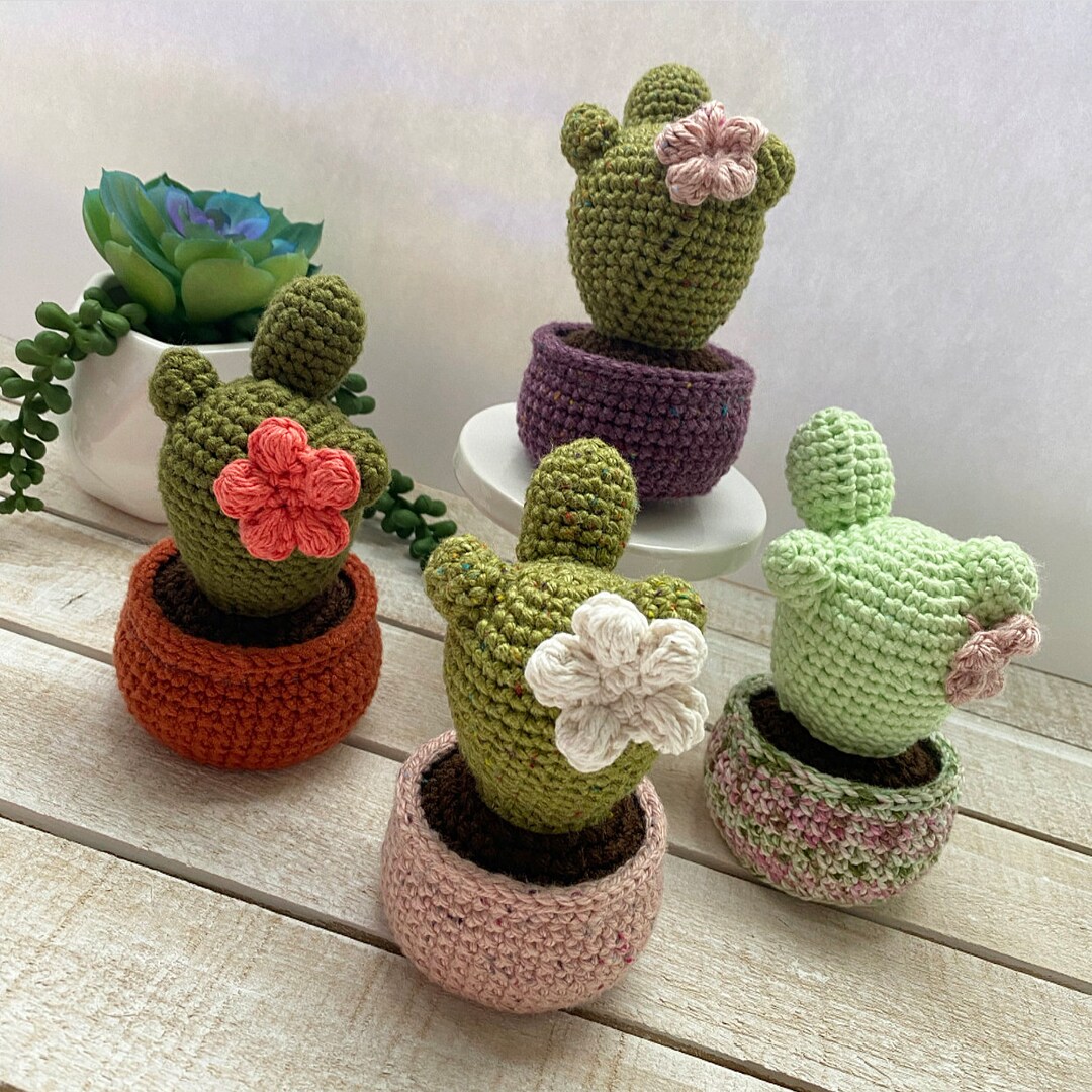 Desert Bloom Cactus Amigurumi Plush Crocheted Stuffed Animals Crochet ...