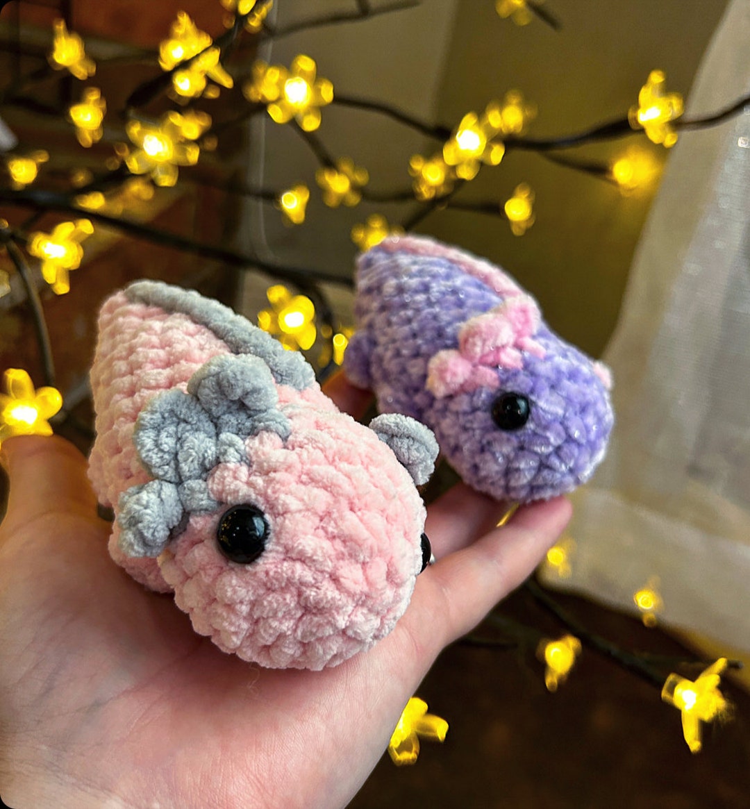 Baby Axolotl Crochet Plush Stuffed Animal Plush Amigurumi Baby Axolotl ...