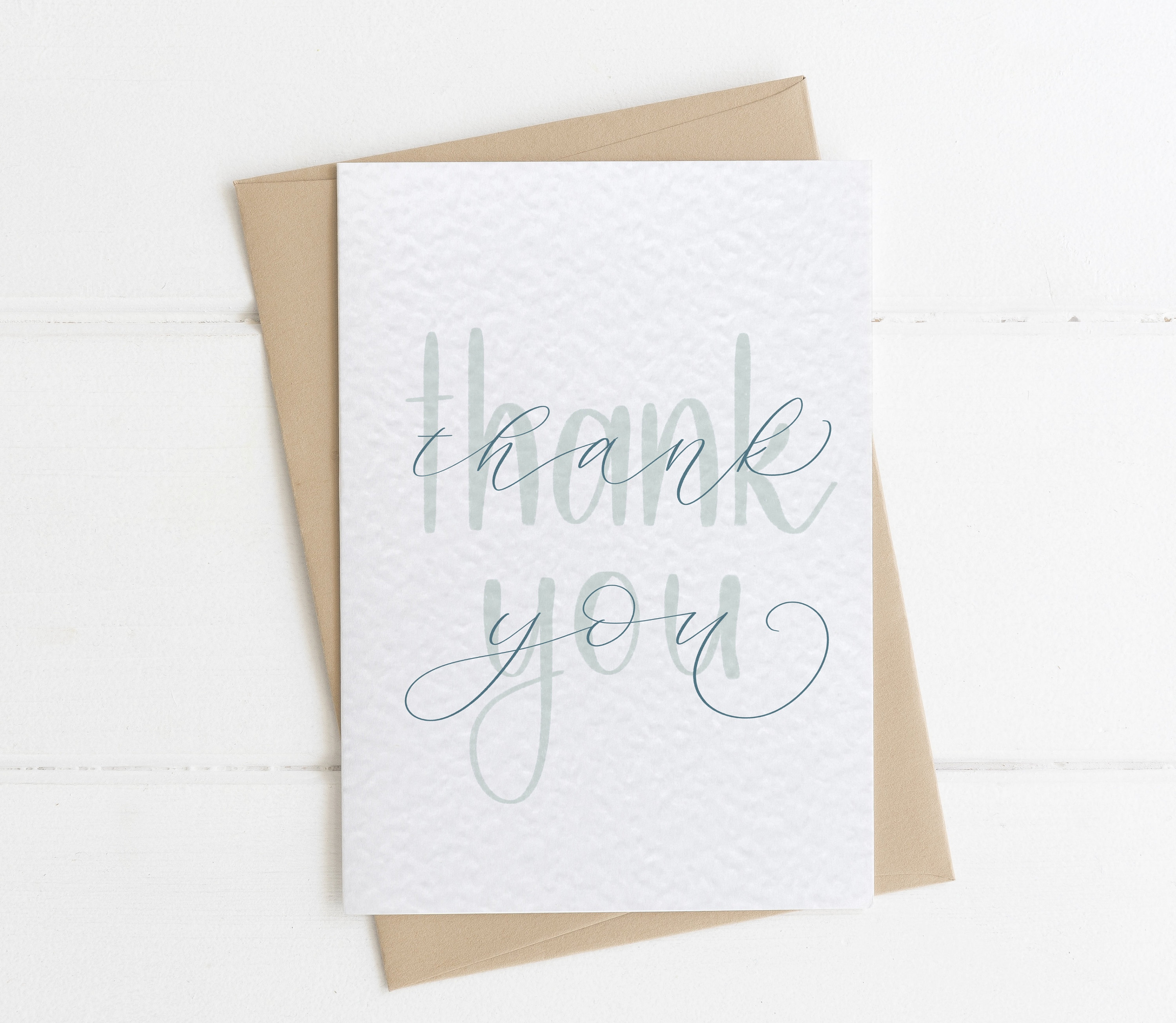 Hand Lettered Thank You Card, Minimalist Card to Say Thank You to ...