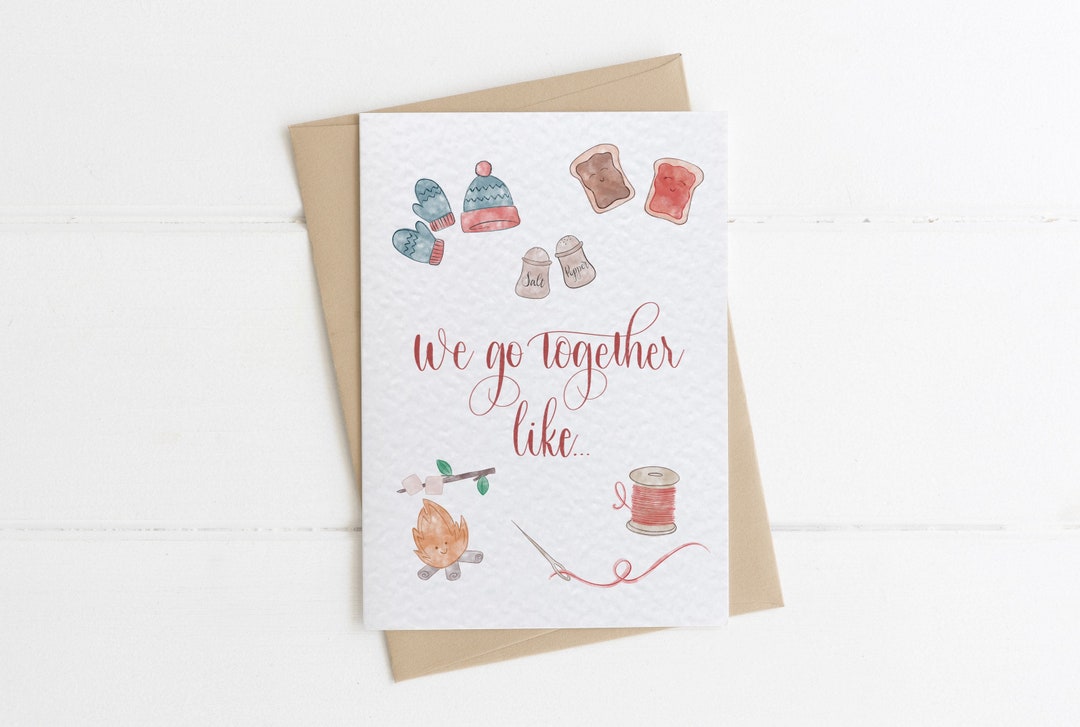 We Go Together Marmite Cute Card for Couples, Love and Affection Card ...