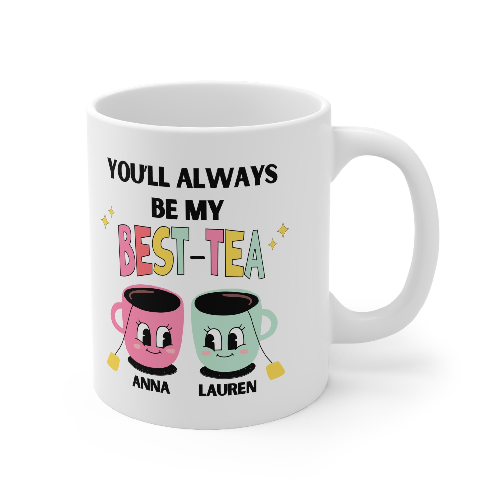 Custom Best Friend Mug, Personalized Bestie Ceramic Cup, Best Friend ...