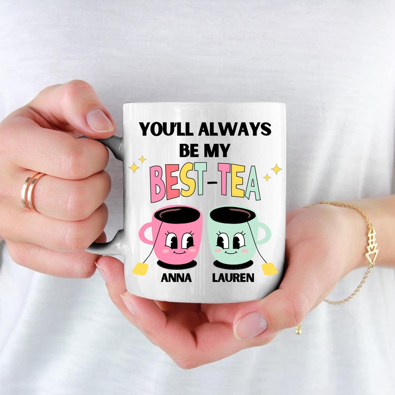 Custom Best Friend Mug, Personalized Bestie Ceramic Cup, Best Friend ...
