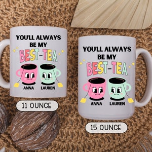 Custom Best Friend Mug, Personalized Bestie Ceramic Cup, Best Friend ...