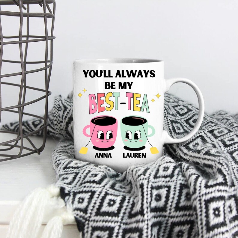 Custom Best Friend Mug, Personalized Bestie Ceramic Cup, Best Friend ...