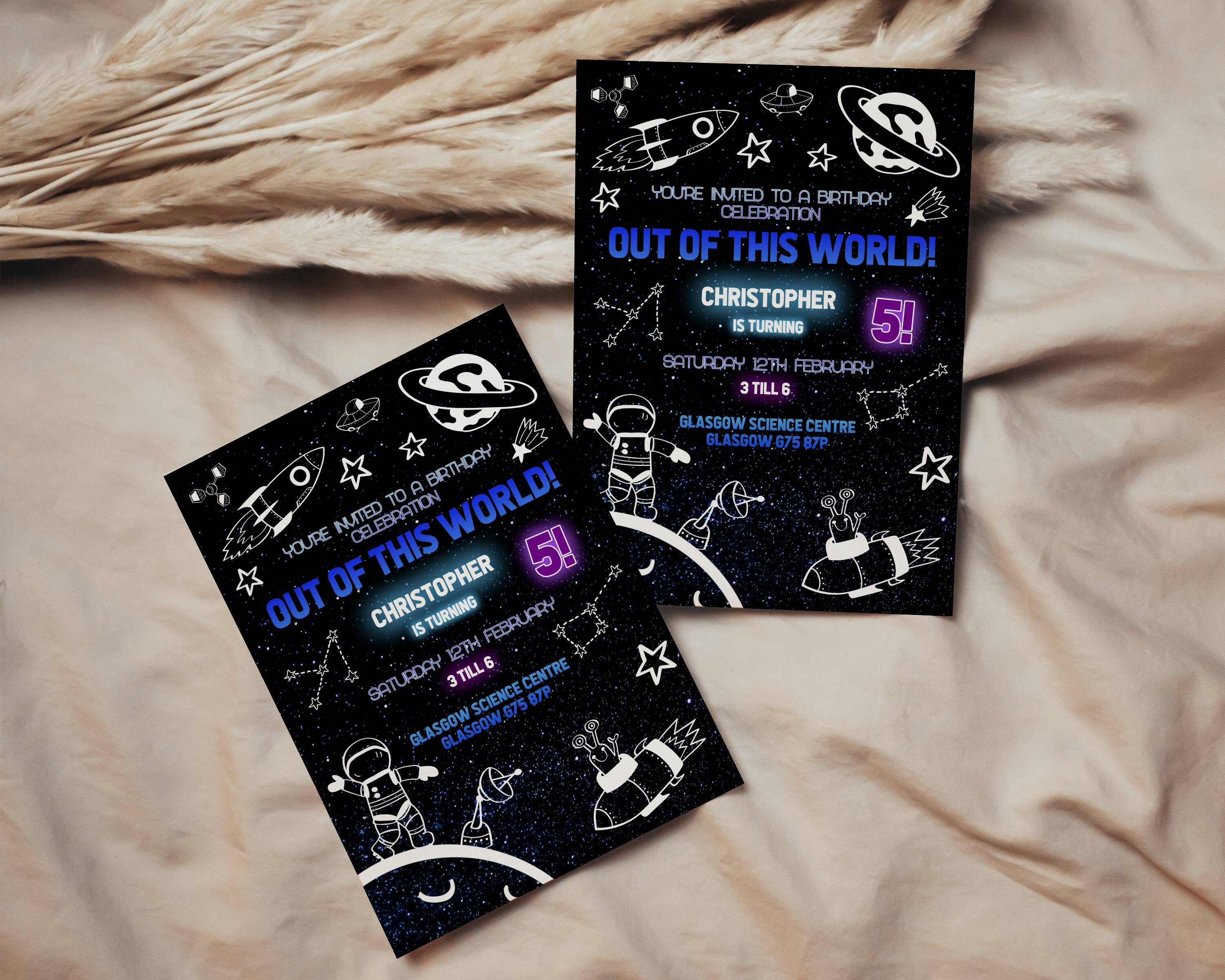 Editable Outer Space Invitation Astronaut Invitation for Party - Etsy