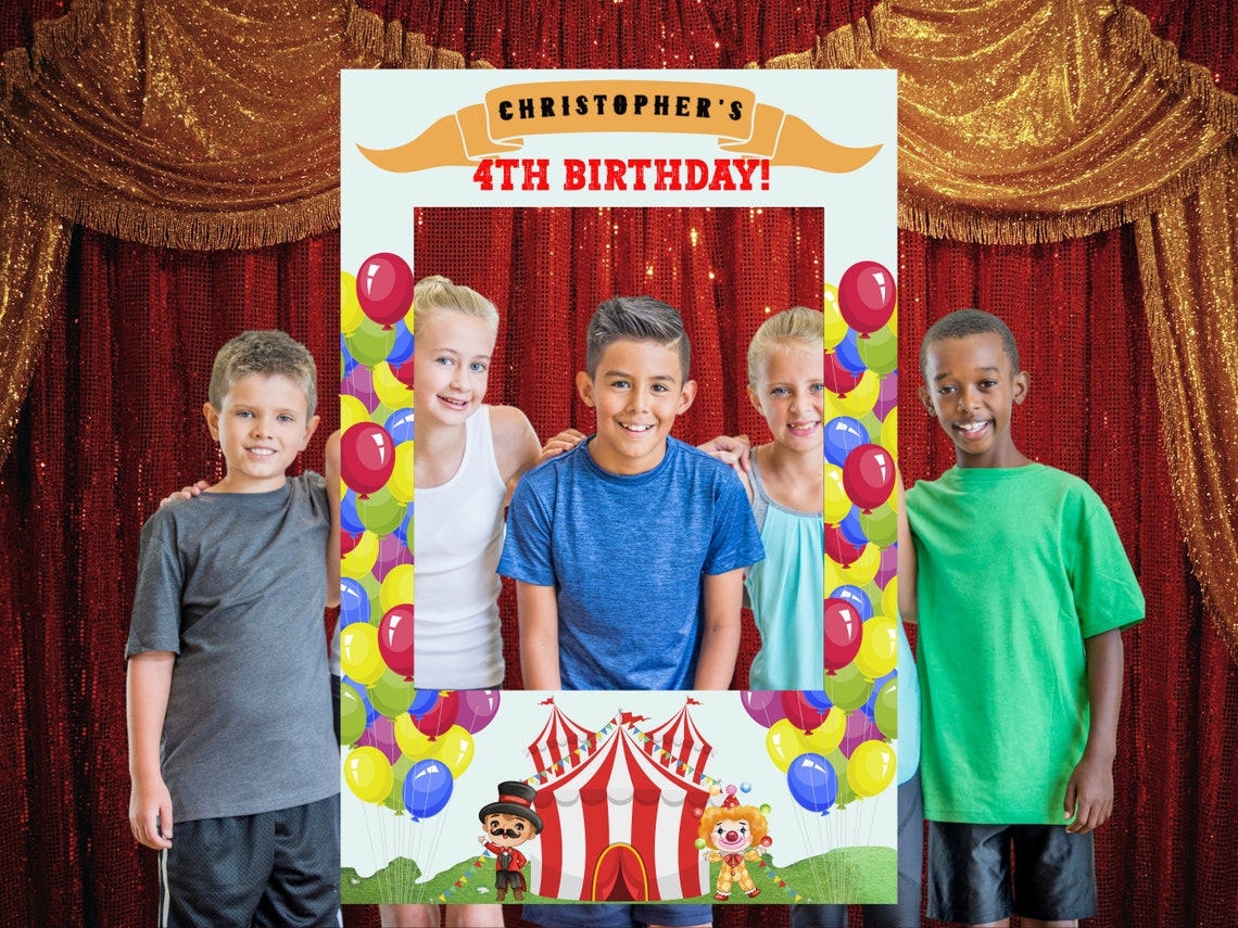 Circus Photo Booth Frame Template for Circus Party. Carnival | Etsy