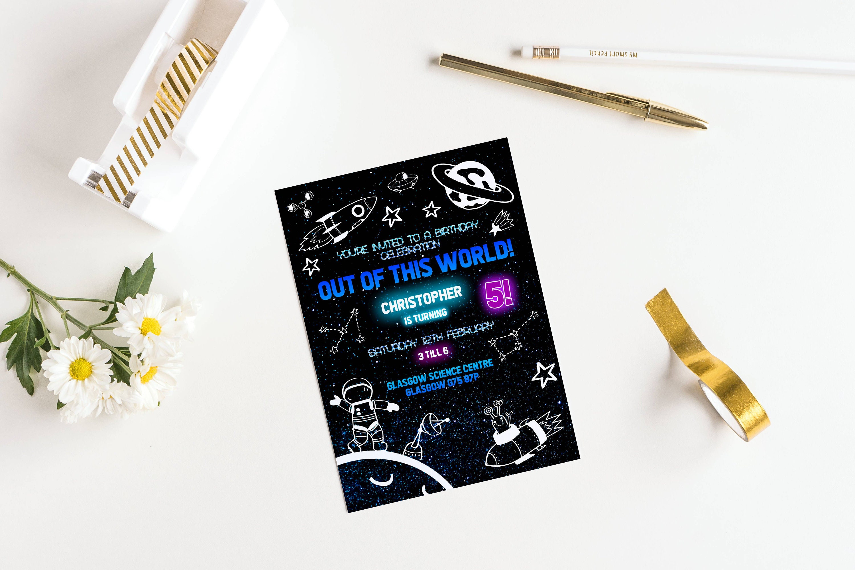 Editable Outer Space Invitation Astronaut Invitation for Party - Etsy