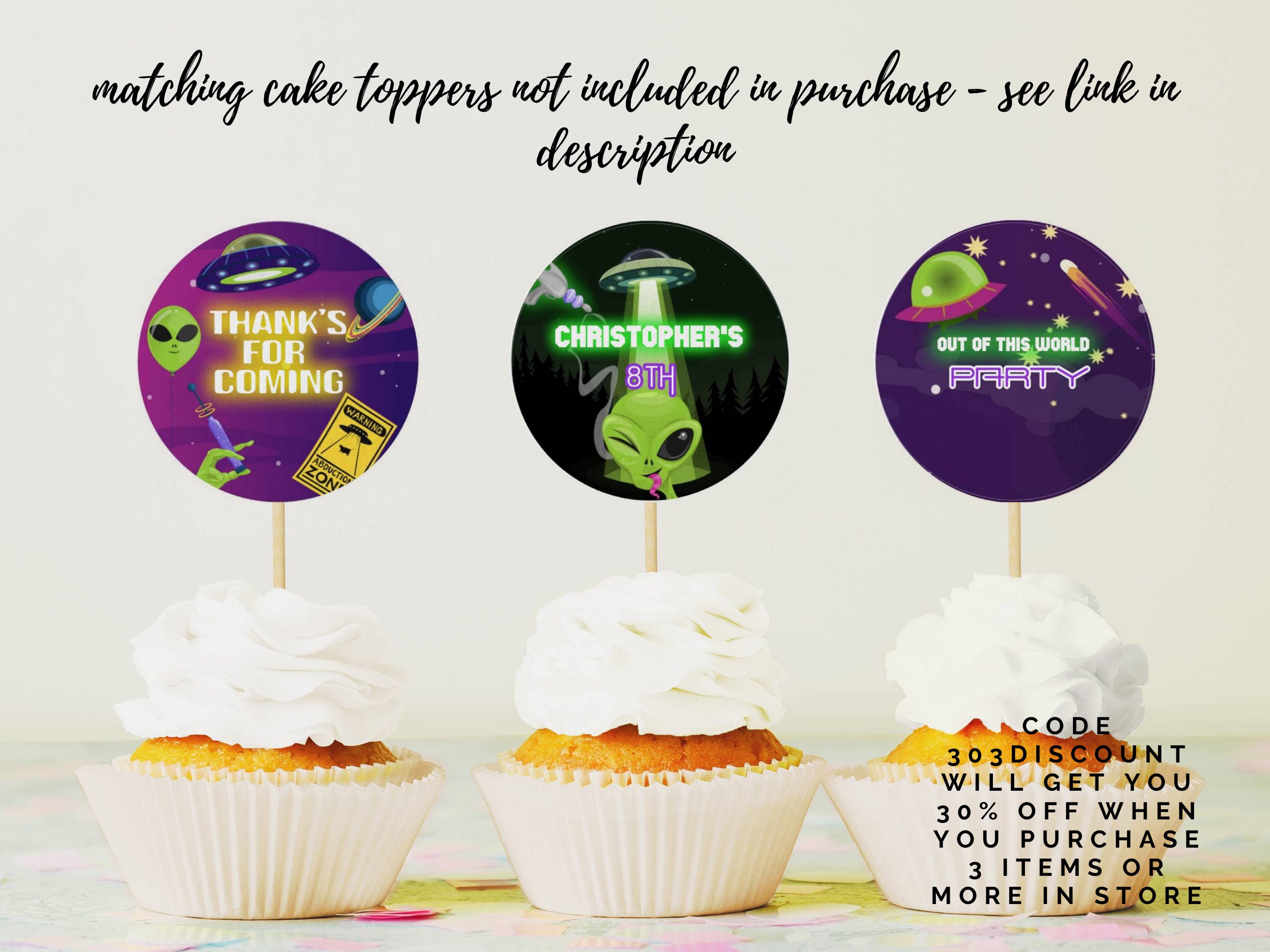 Editable Birthday Banner Alien Custom Banner Space Alien Banner for ...